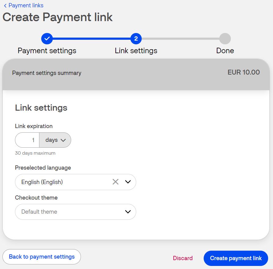 Create a Payment Link | Online payments | Verifone Developer Portal